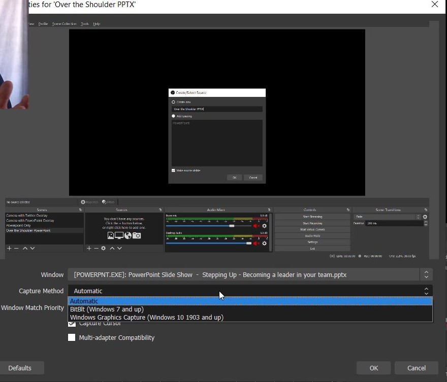 How to add your PowerPoint presentation to your camera with OBS – St ...