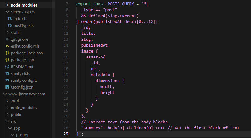 Using GROQ to Extract an Excerpt from a Sanity Block Content Field – St-Cyr Thoughts